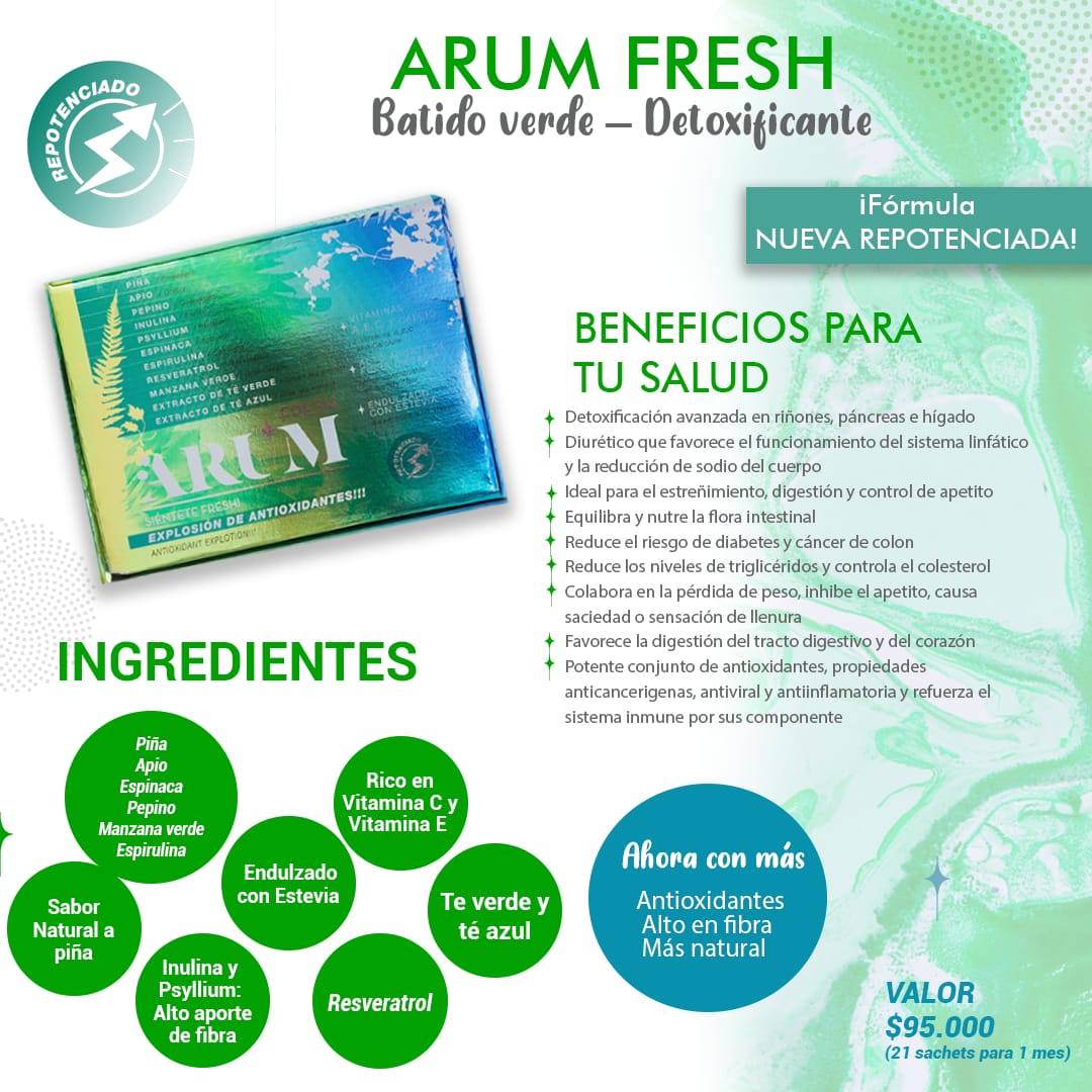 Arum Fresh – Batido detox natural para limpiar tu organismo - Shirley ...